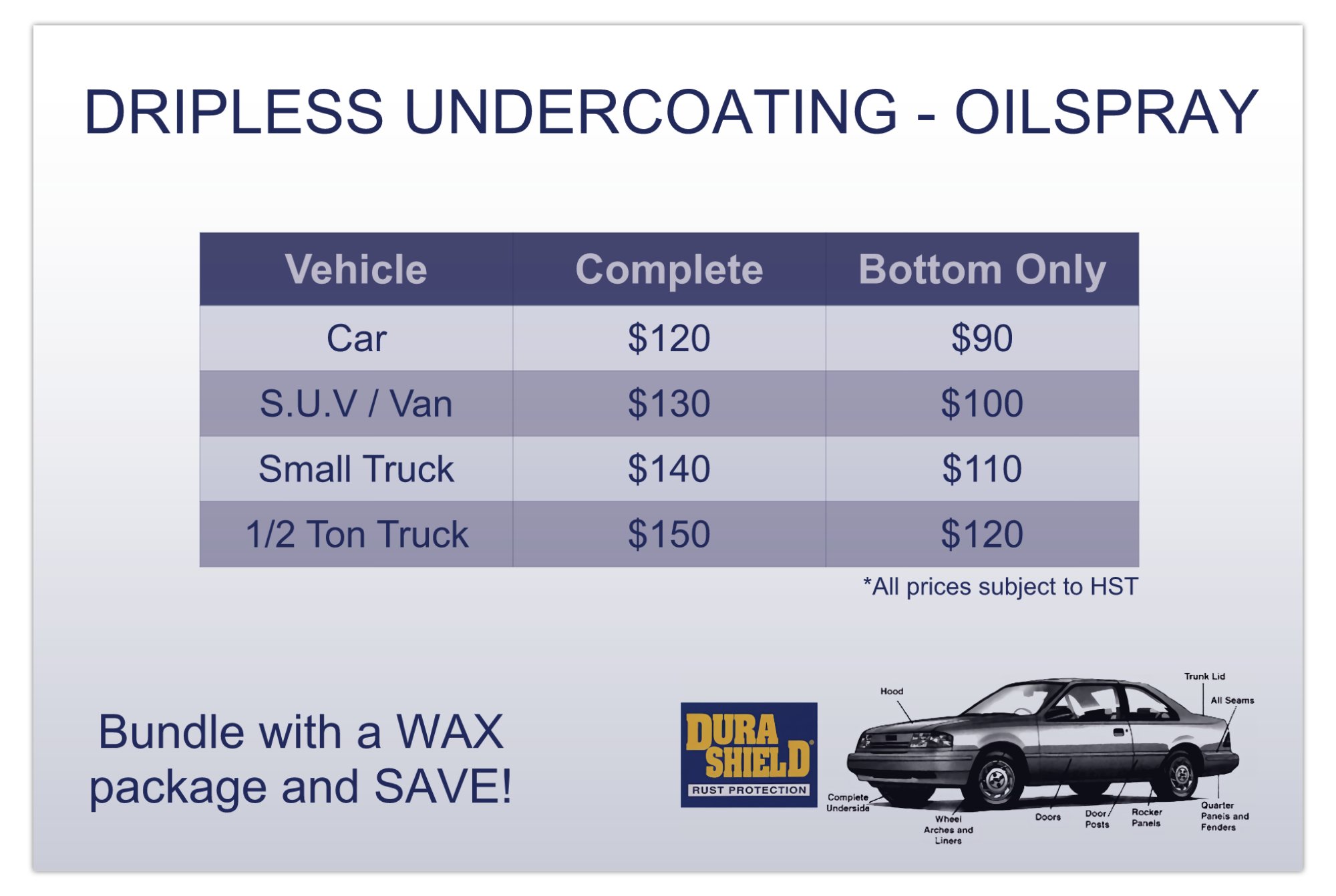 Rustproofing – AutoBuff Inc Est 1986